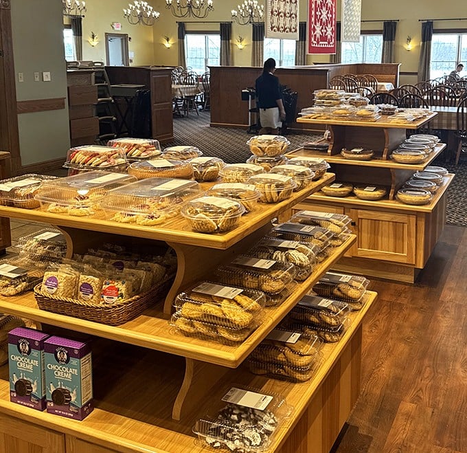 Fresh-baked goods displayed like edible treasures, each one calling your name with irresistible homemade charm and warmth.