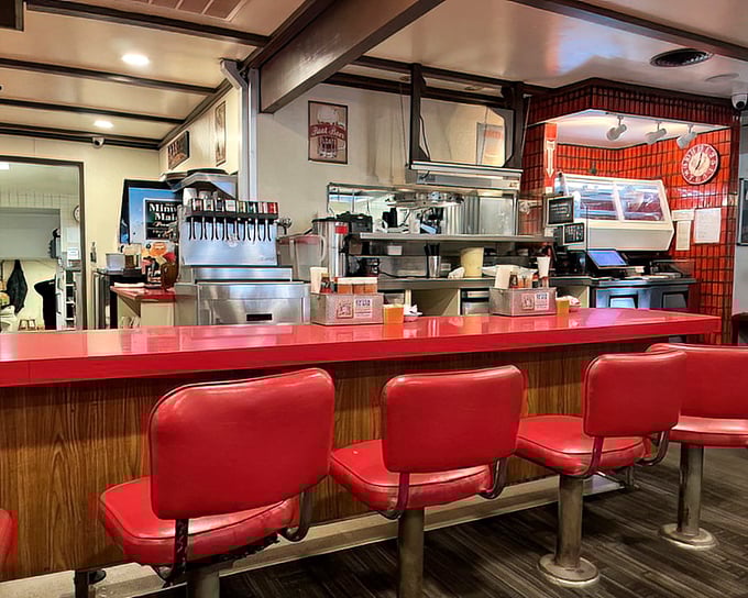 The counter seats – where solo diners become regulars and the staff eventually knows your coffee preference before you've even sat down.