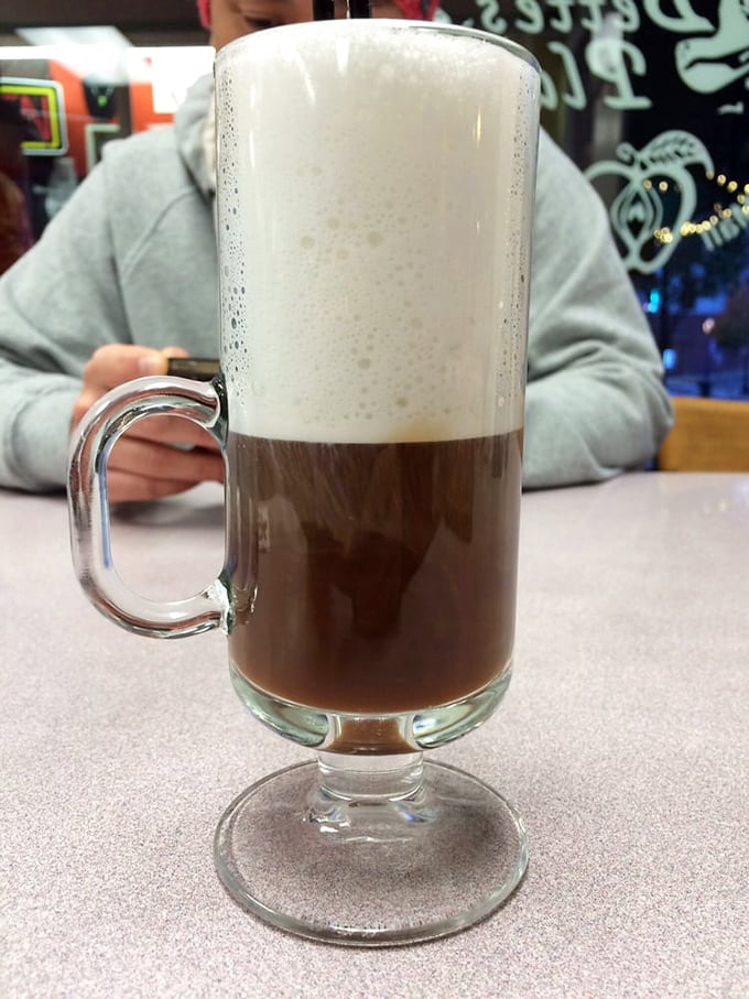 This isn't just coffee, it's liquid motivation in a glass mug—the perfect companion for mountain gazing and breakfast contemplation.