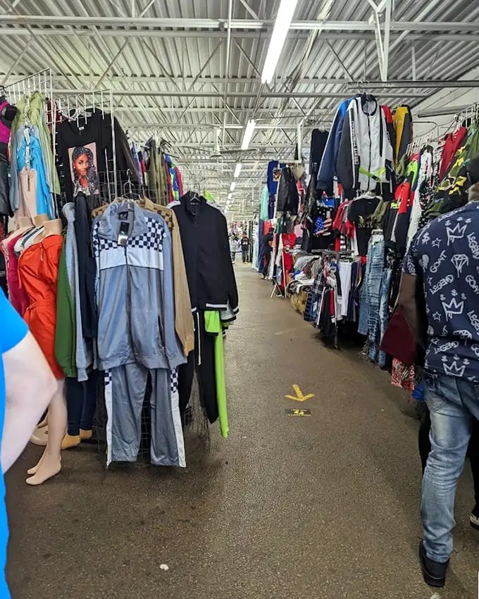 Fashion alley where style meets savings. The runway might be concrete, but the options are runway-worthy at basement prices.