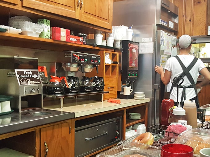 Coffee station that means business—because pie this good demands a proper caffeine companion. No fancy lattes required.