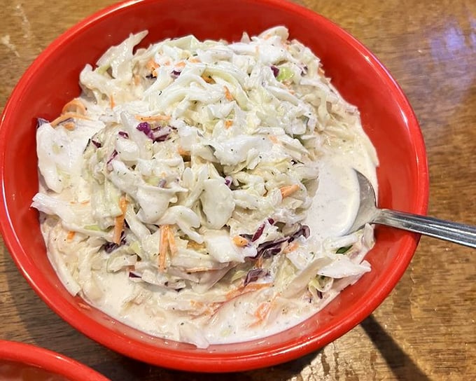 Creamy coleslaw that doesn't know it's a side dish—it thinks it's the main event. And after one bite, you might agree.