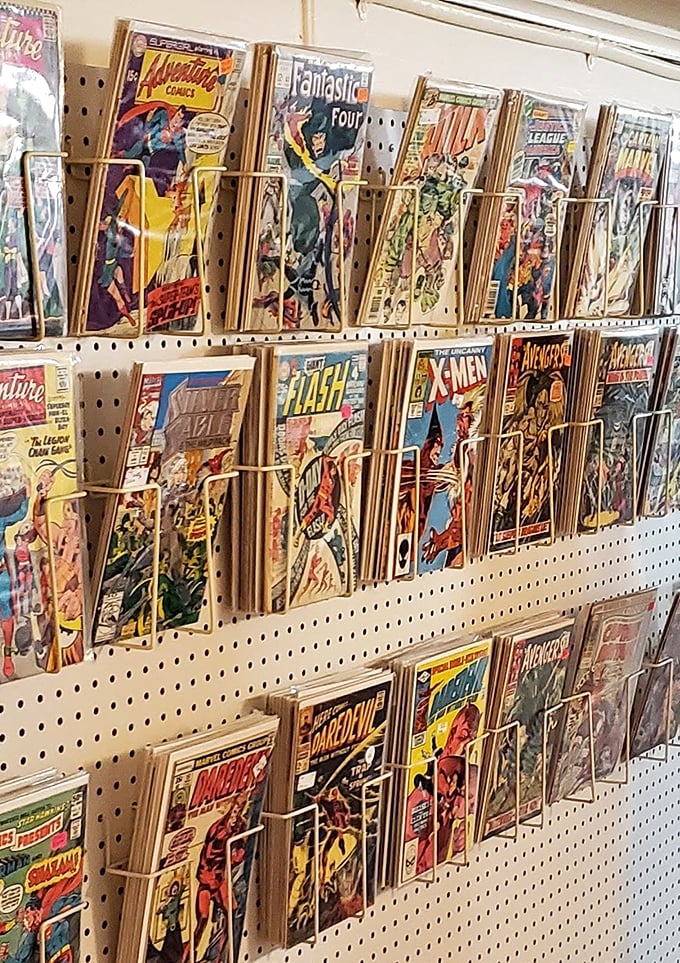Superhero heaven for grown-up kids. These comic books aren't just collectibles—they're time machines to Saturday mornings past.