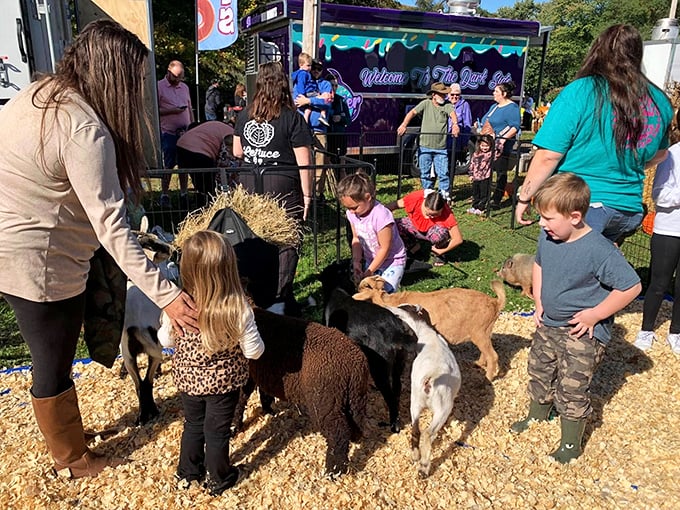Where kids pet real goats instead of swiping on screens. These little ones are getting a master class in authentic farm life.