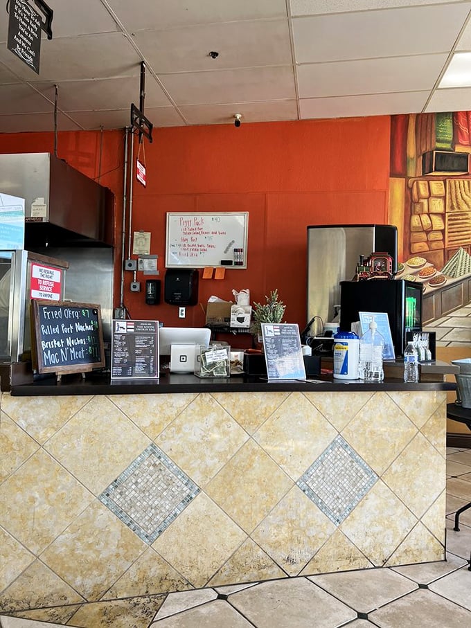 The ordering counter—where dreams are verbalized, hunger meets its match, and the staff probably knows regulars by name and meat preference.