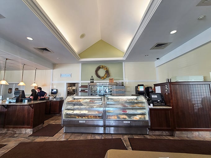 The dessert counter – where willpower goes to die and "I'll just look" transforms into "I'll take one of each" faster than you can say diet.