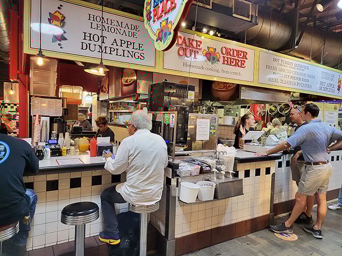 Where the magic happens—simple counter service that proves good food doesn't need white tablecloths or fancy waitstaff introductions.