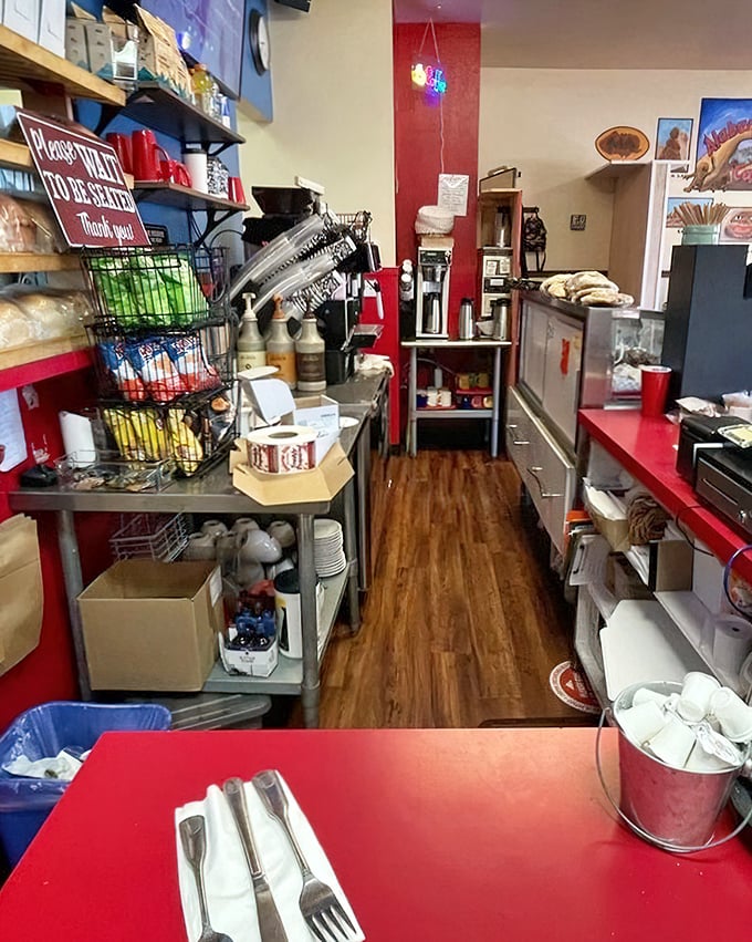 Behind the scenes where breakfast magic happens. The organized chaos of a kitchen that knows exactly what it's doing.