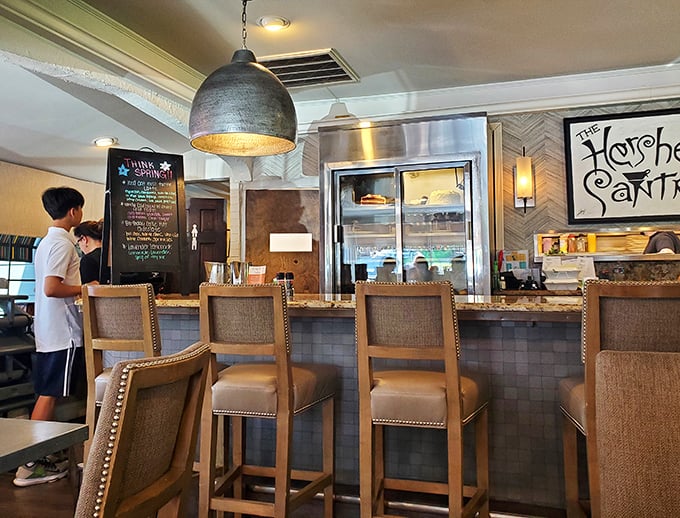 Counter seating for breakfast enthusiasts who appreciate the craftsmanship behind their morning meal.