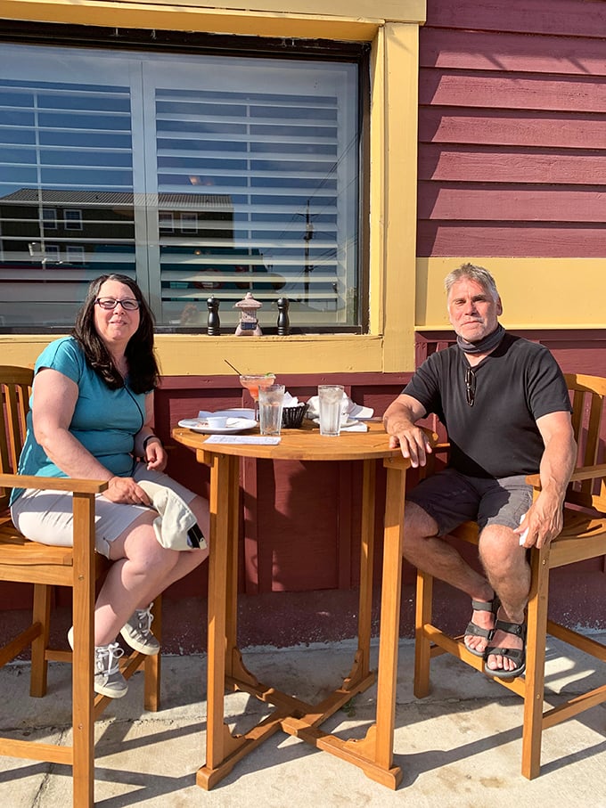 Outdoor dining at its finest—where the Carolina sunshine is complimentary and the conversations flow as easily as the sweet tea.