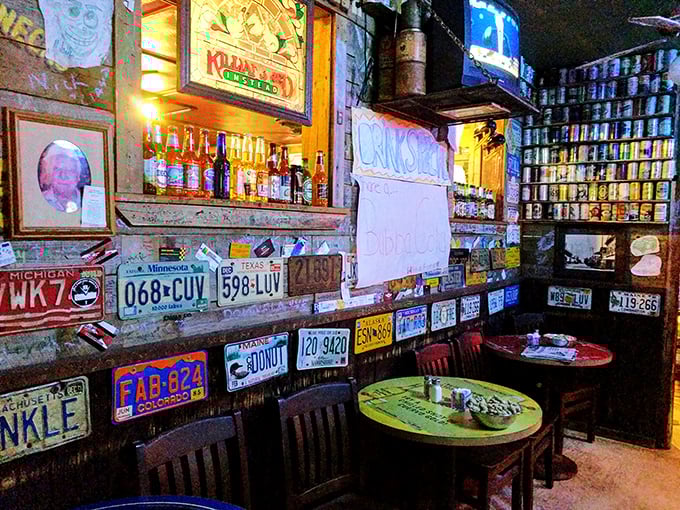 License plates from across America line the walls – each representing a traveler who found their way to this Florida treasure and left a piece of home behind.