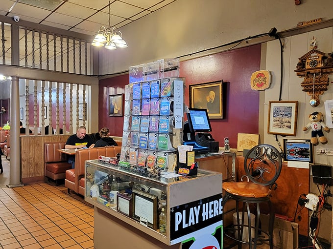Gaming machines and memorabilia create that perfect "third place" atmosphere – not quite home, not quite work, but somehow better than both.