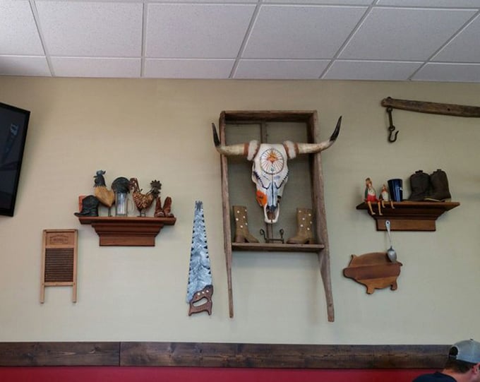 The wall décor tells you everything—this is a place that takes its barbecue seriously, with a side of Wisconsin personality.