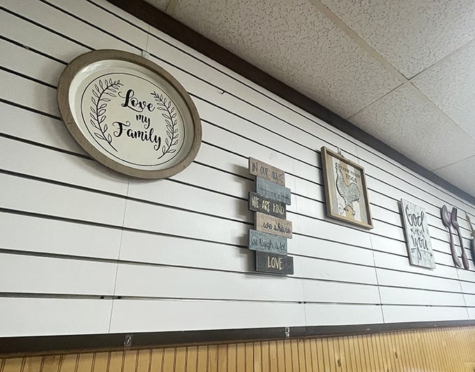 Wall décor that reminds you what matters – family, love, and presumably, really good biscuits and gravy.
