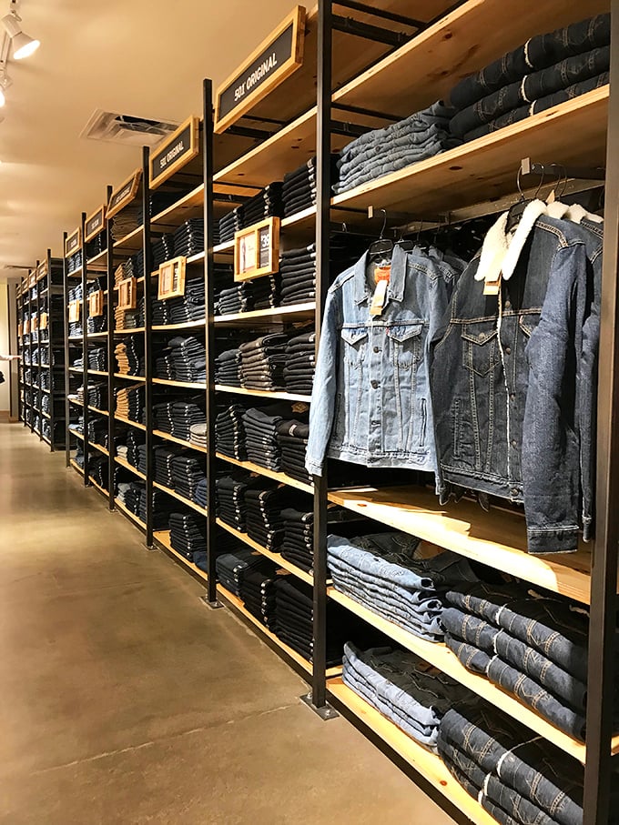 Denim as far as the eye can see – a blue jean lover's dream and a fitting tribute to America's most enduring fashion statement.