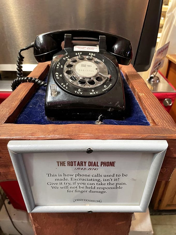 The rotary phone exhibit: where millennials gather to ask, "But how did you take selfies with this?"
