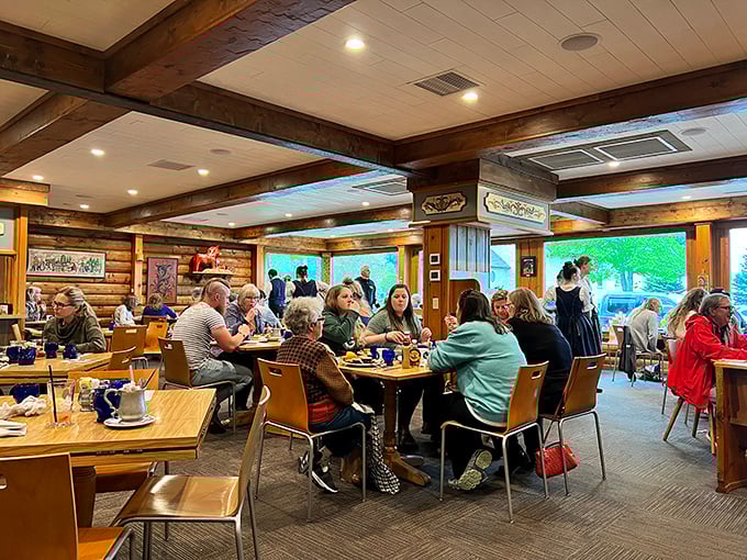 Where locals and tourists break bread together in a log cabin that feels both exotic and familiar, like visiting a Swedish relative you never knew you had.
