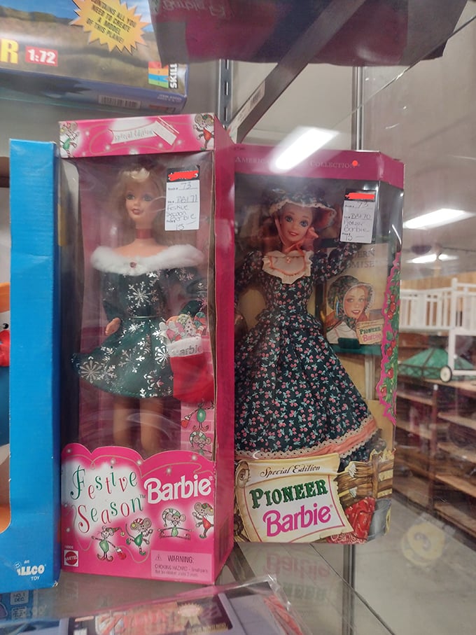 Barbie through the decades – from Pioneer to Festive Season, these dolls chronicle changing American fashion sensibilities in miniature form.