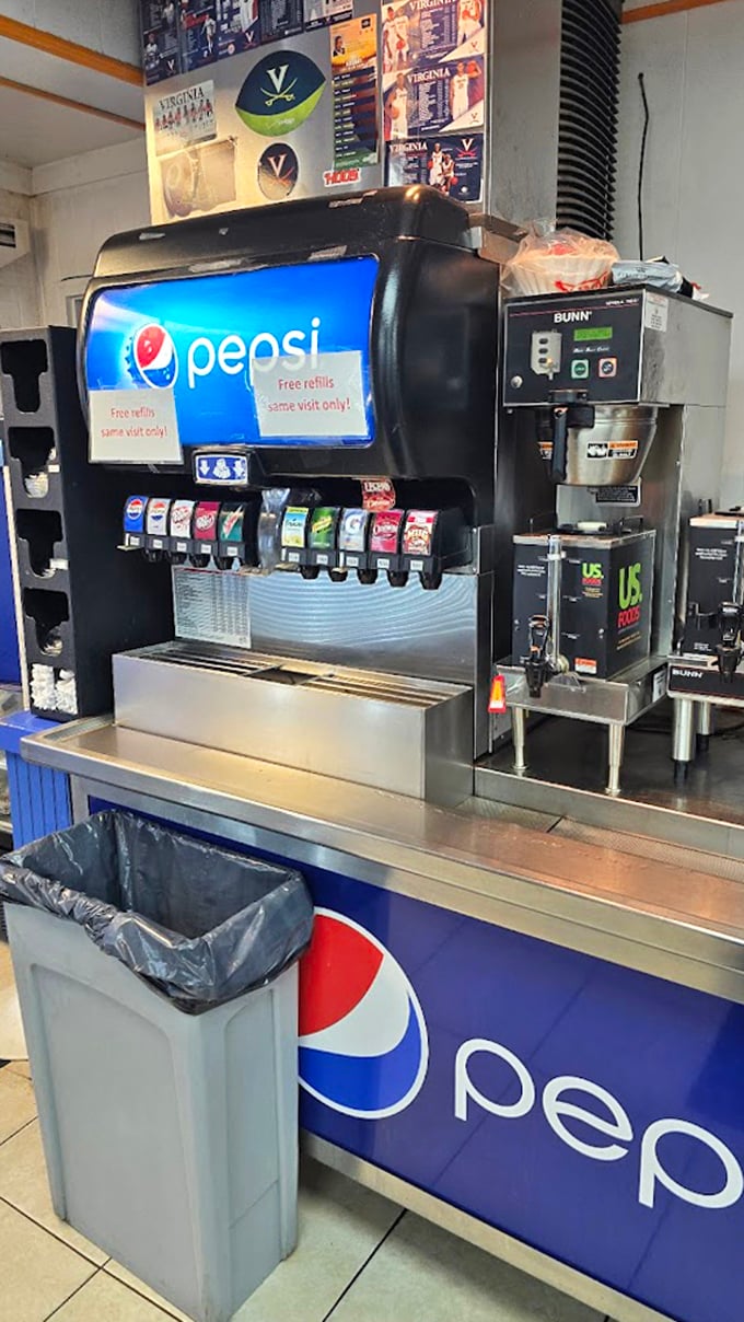 The soda fountain – partner in crime to Wayside's fried delights. Because what's a perfect chicken meal without the fizzy counterpoint?