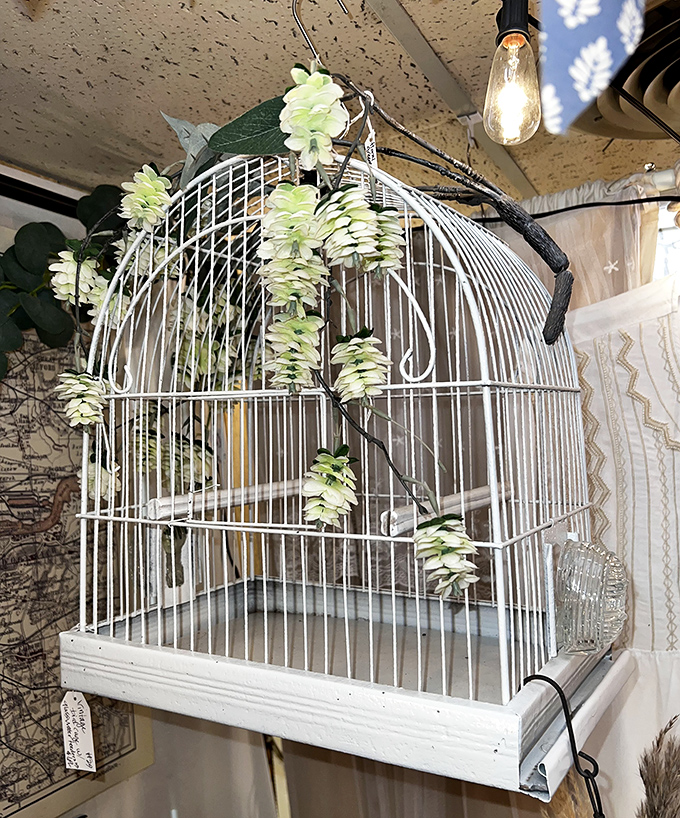 A birdcage so charming it doesn't need actual birds—just add this to your sunroom and watch your guests' compliments take flight.