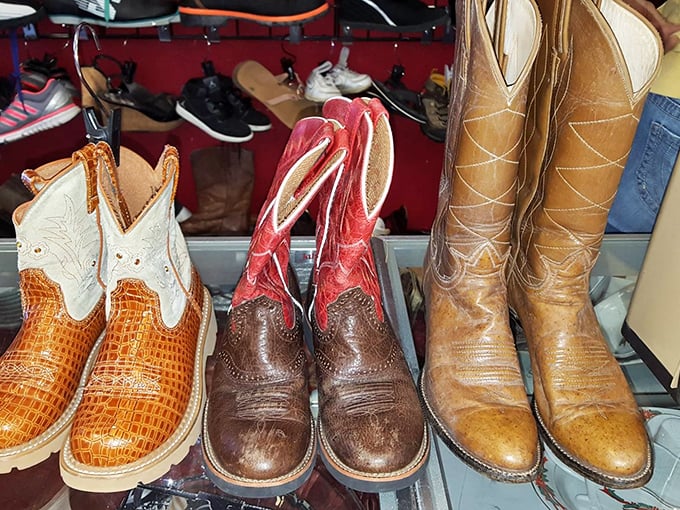 Boot heaven, Texas-style. These leather companions have two-stepped across dance floors and trudged through ranch work—now ready for new adventures.