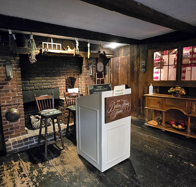 The hostess stand – first checkpoint on your journey from "historically curious" to "historically full and happy."
