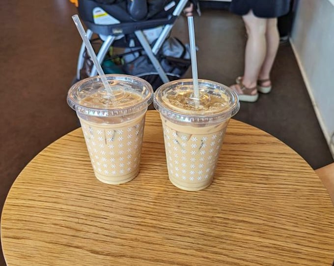 These iced oat lattes aren't just refreshment—they're liquid motivation in star-patterned cups that make Monday feel like Friday.