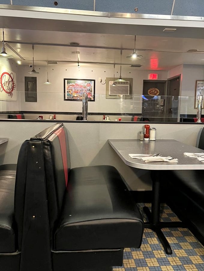 Every booth tells a story, and the classic diner décor sets the perfect stage for your own breakfast memories.