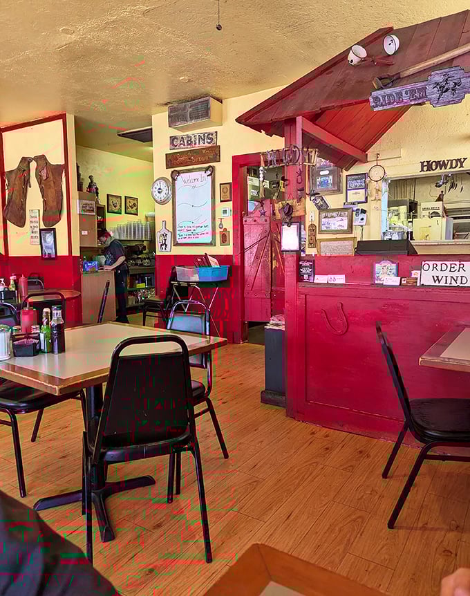 Another angle reveals more Western treasures – this place is like a museum where you can eat.