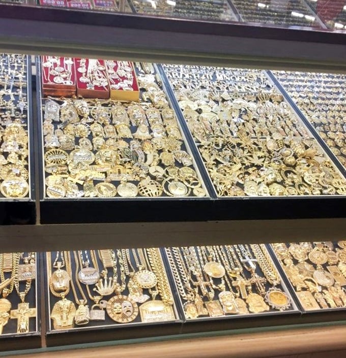All that glitters is gold at this jewelry counter. These gleaming treasures would make Mr. T do a double-take—perfect for making statements or marking milestones. 