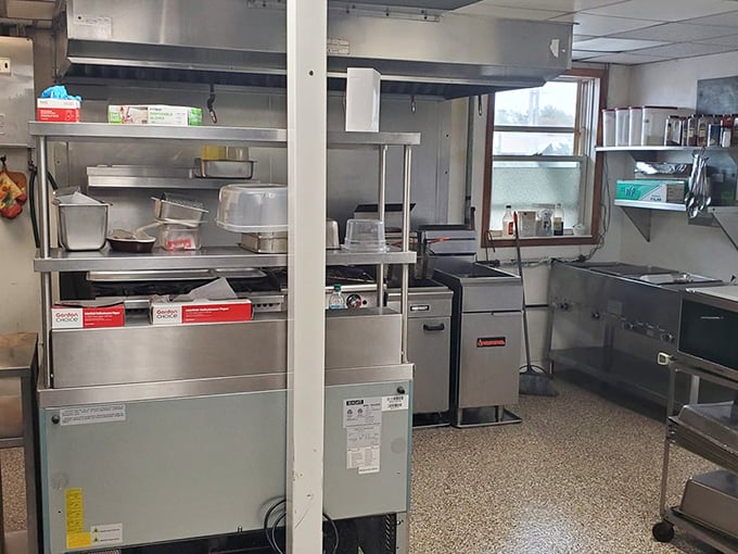 Behind the scenes, the kitchen's no-nonsense equipment has probably seen more delicious meals prepared than most celebrity chef showplaces. No fancy gadgets required—just know-how.