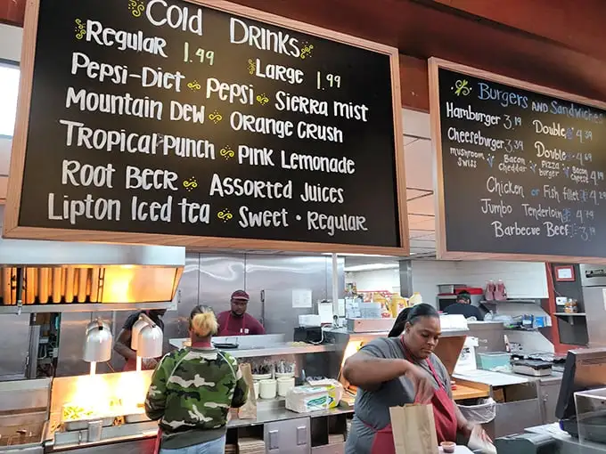 The open kitchen offers dinner and a show—skilled hands preparing the dishes that have made Benjamin's a Dayton institution for decades.