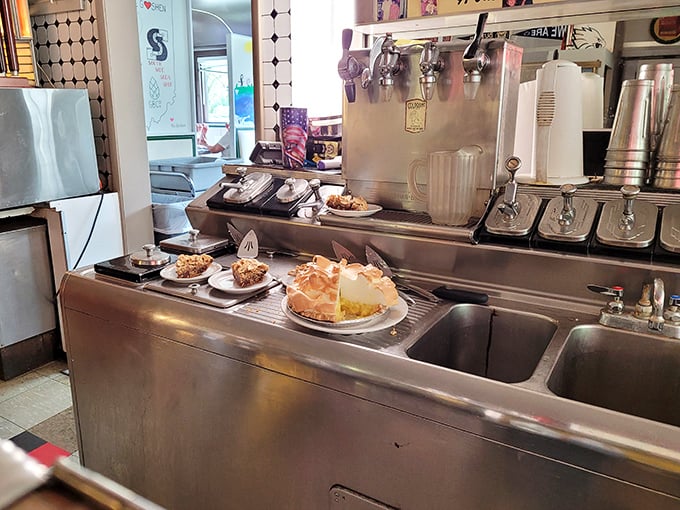 Behind the scenes magic happens here—where vintage equipment and practiced hands transform simple ingredients into the comfort food of your dreams.