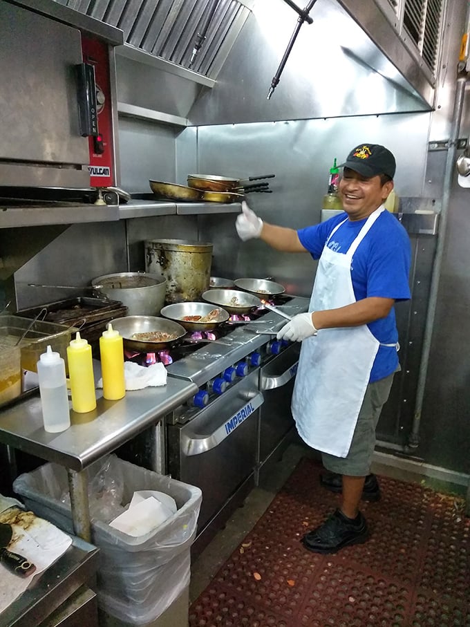 In this kitchen, seafood magic happens with practiced hands and minimal fuss—the true secret ingredient to Keys Fisheries' enduring appeal.