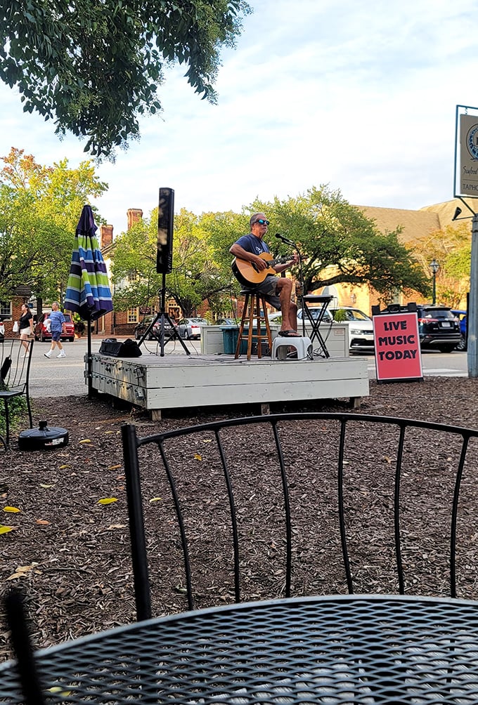Live music on the patio adds that perfect soundtrack to your meal—because great seafood deserves its own accompanying guitar solo.