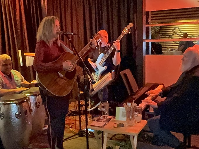 Live music transforms dinner into an experience, proving The Packing House knows food is just part of the equation.