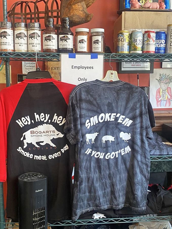 "Smoke 'Em If You Got 'Em"—BBQ philosophy distilled into t-shirt form. The unofficial uniform of meat enthusiasts everywhere.