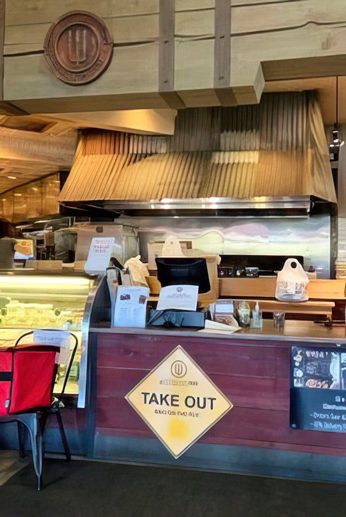 The take-out counter—where hope springs eternal that you'll make it home before diving face-first into your bag of smoky treasures.