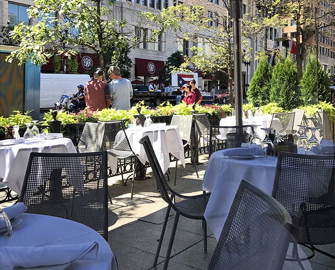Al fresco dining that lets you soak up Boston's energy while soaking up butter sauce—urban oasis meets seafood paradise.