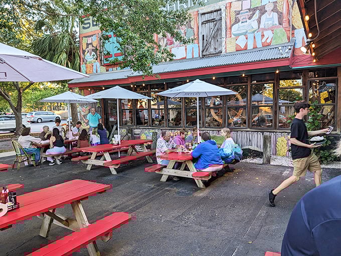 Outdoor seating where every meal comes with a side of Florida sunshine and genuine neighborhood charm.