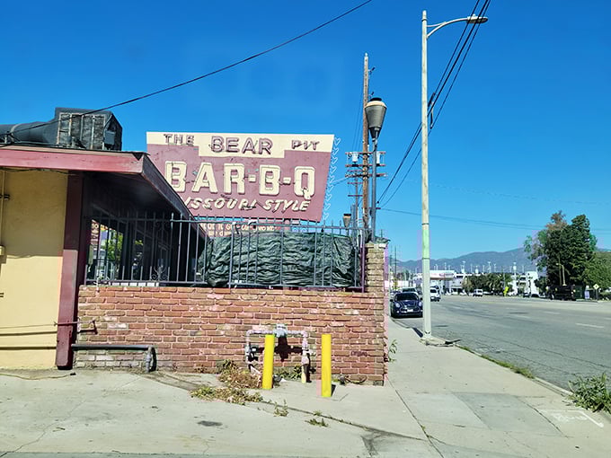 The side view reveals the restaurant's no-nonsense approach. That sign's bold claim—"we dare comparison"—isn't bravado when you've got the goods to back it up.