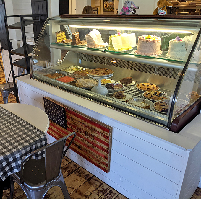 The dessert case that's responsible for countless diet abandonments. Resistance is futile; just accept your sweet fate.