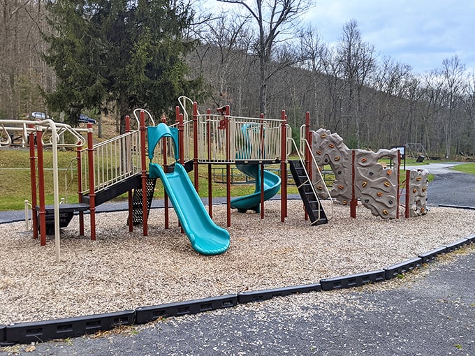 Slides, climbs, and childhood memories. This playground proves Poe Valley caters to adventurers of all ages.