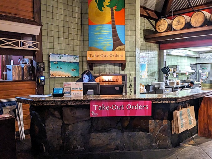 The take-out counter brings a slice of paradise home – because sometimes your couch deserves a Caribbean makeover too.