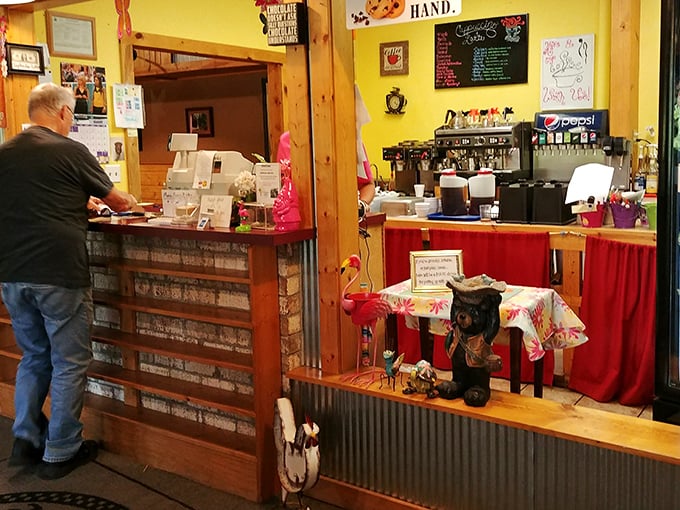 Where the magic begins—the counter where coffee flows and friendly faces greet you like you're the day's most important customer.
