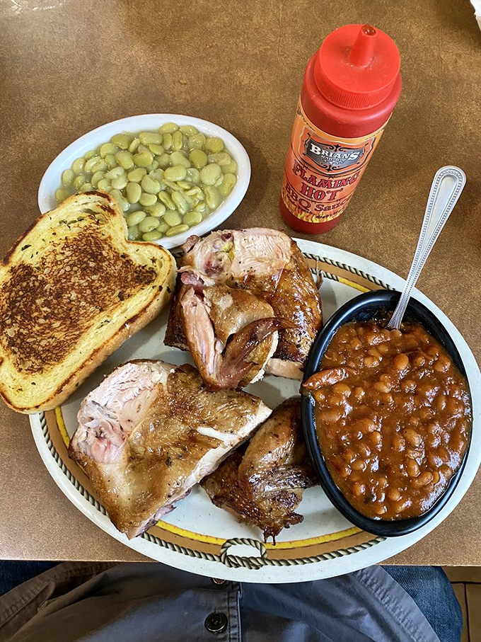 Chicken that's having an identity crisis—thinks it's been kissed by butter and blessed by smoke. Let's not correct this delicious confusion.