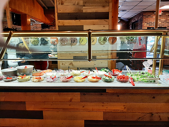 A salad bar that offers the illusion of virtue before you hit the main event. Those fresh vegetables are basically permission slips.
