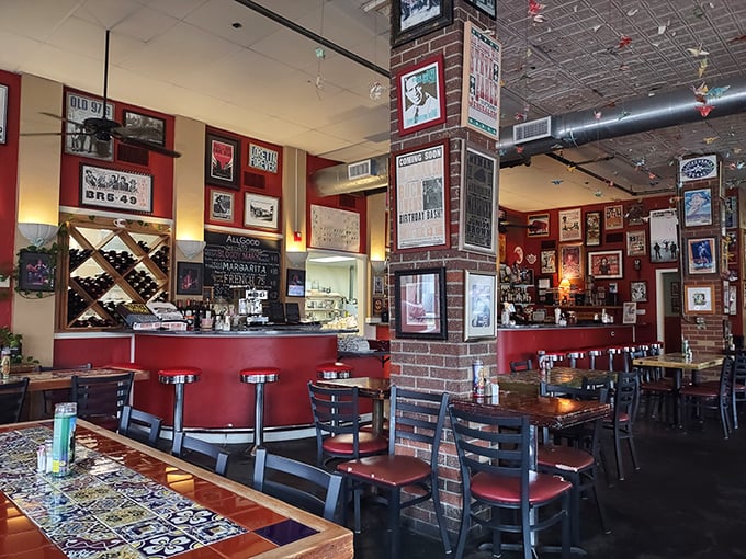 Where food meets music—the small stage hosts local talent while diners experience the unique pleasure of simultaneous culinary and auditory satisfaction.