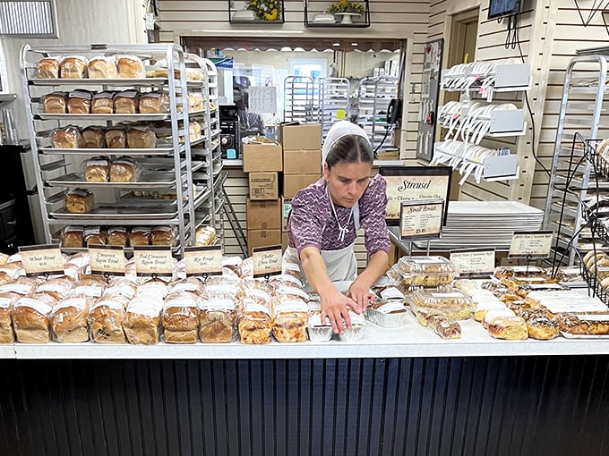 Behind the scenes, where the magic happens – watching them work is like witnessing a well-choreographed flour ballet.