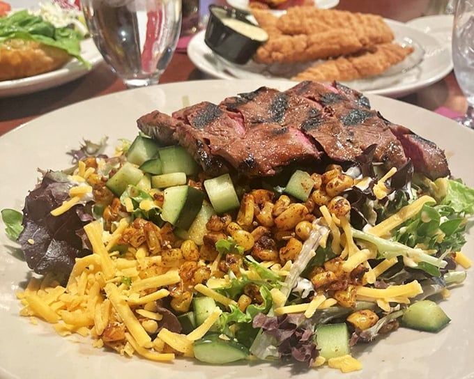 This steak salad doesn't know it's a salad—it thinks it's the main event. And with that perfectly seared meat, who's arguing?